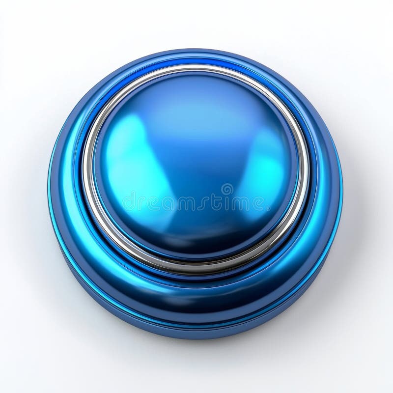 Blue Button stock illustration. Illustration of blue - 334816290
