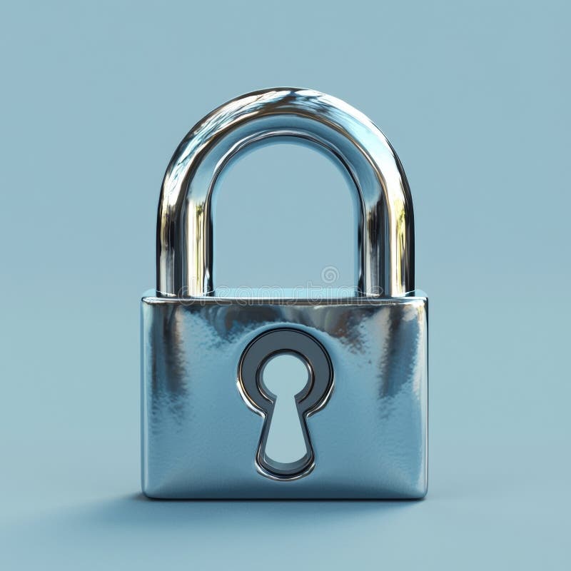 Shiny Padlock stock illustration. Illustration of keyhole - 335160312