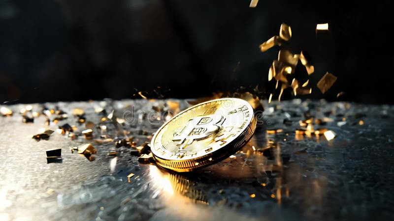 Shining Cryptocurrency Coin Reflecting Hope for Future Investments and ...