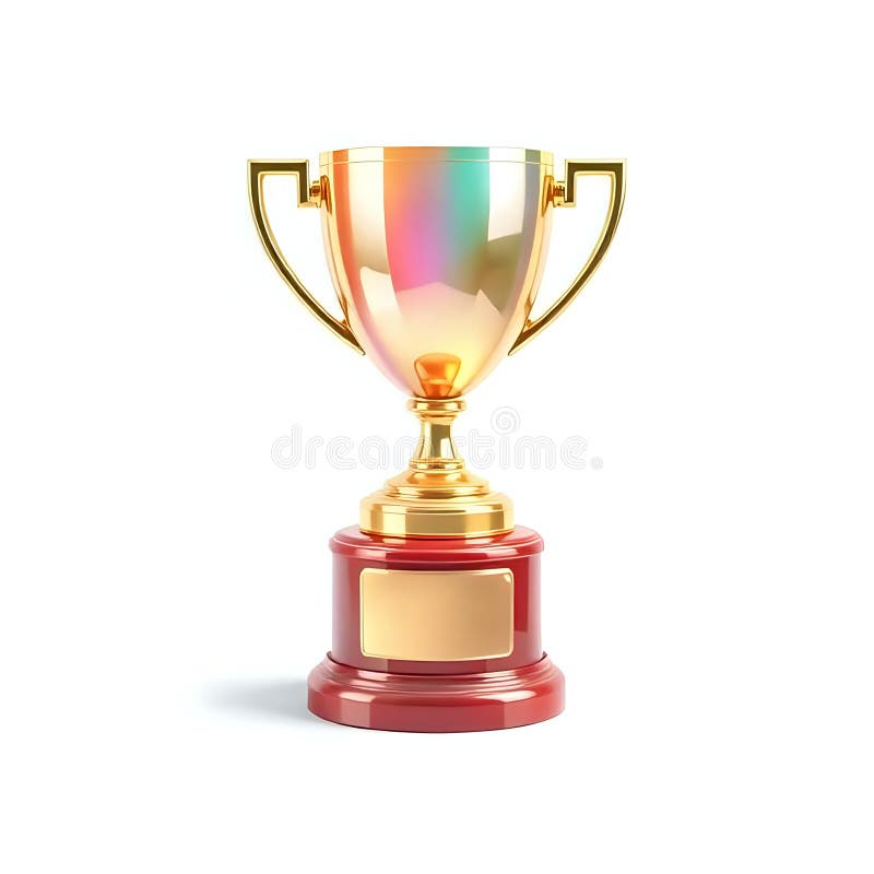 A Gleaming 3D Trophy Icon. AI Generated Image. Stock Illustration ...