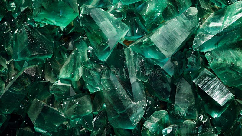 Emerald Green Crystal Cluster Texture Background Gems Dark Deep Rich ...