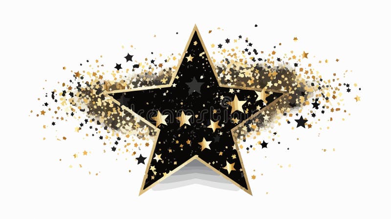 Gleaming Glitter Frame Star Square Sparkle Stock Vector - Illustration ...