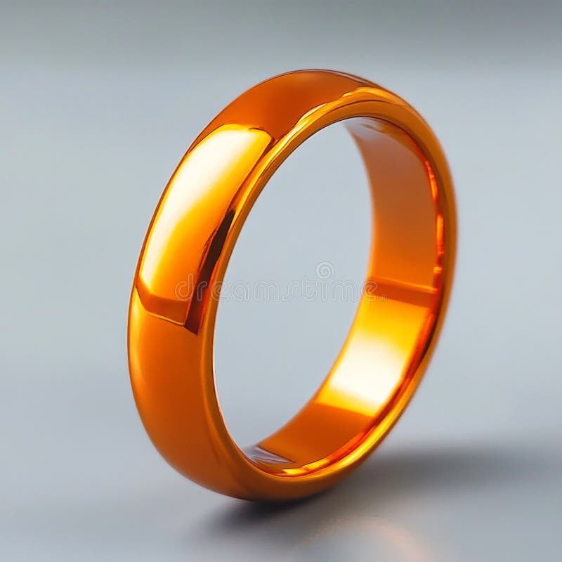 Gleaming Gold Ring on Smooth Surface with Reflective Finish Stock Image ...