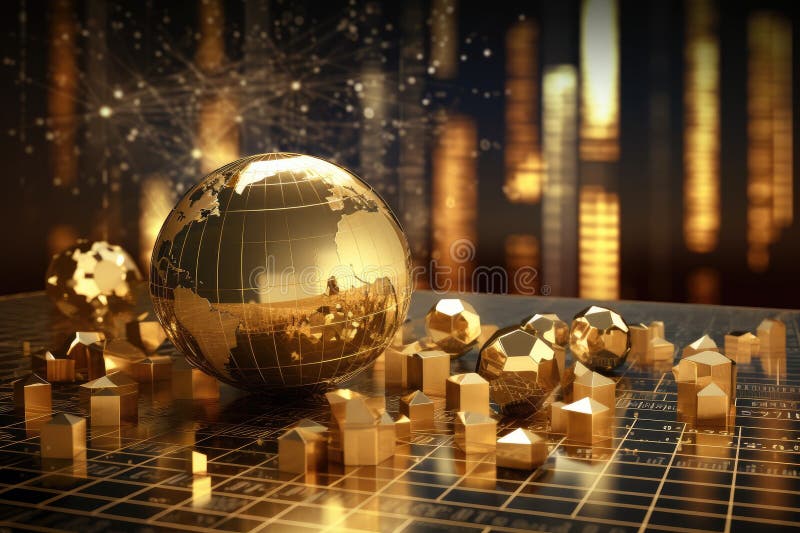 A Gleaming Golden Globe, Representing Excellence and Global Recognition ...