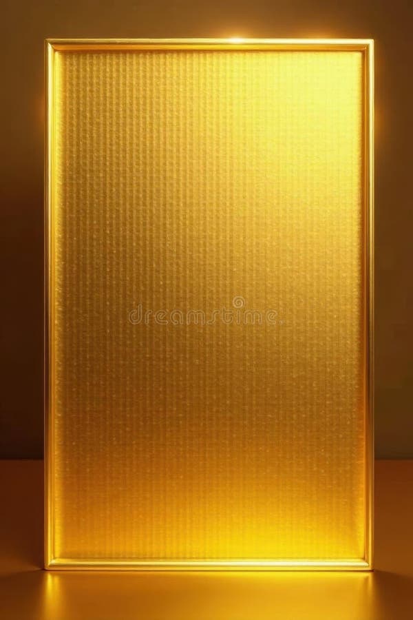Gleaming Golden Rectangle, Horizontal Layout, Perfect for Display ...