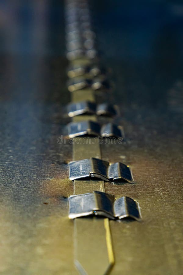 Gleaming Horizon: Array of Metal Objects on Polished Surface Stock ...