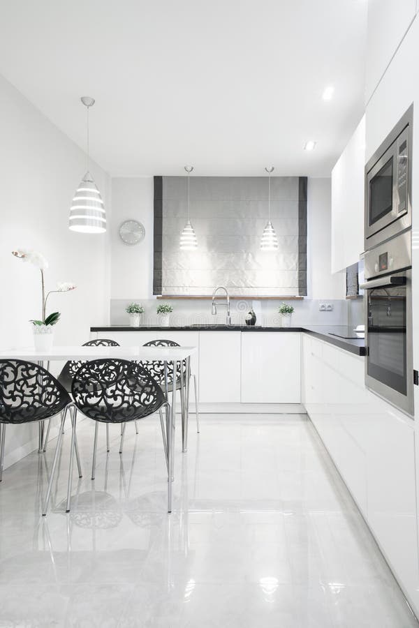 Gleaming kitchen interior stock image. Image of gleaming - 58332307