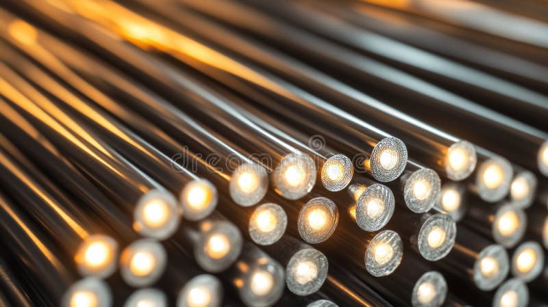 Gleaming Metal Rods an Abstract Study of Light and Texture in a ...