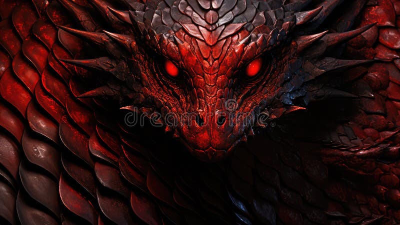 Gleaming red dragon scales stock illustration. Illustration of mystical ...