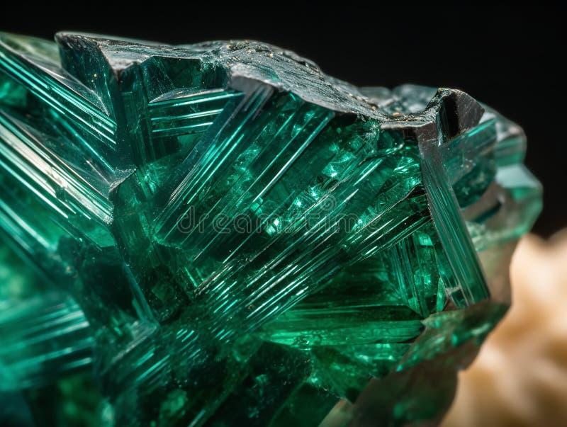 Gleaming Ridges in the Heart of an Emerald Stock Image - Image of ...