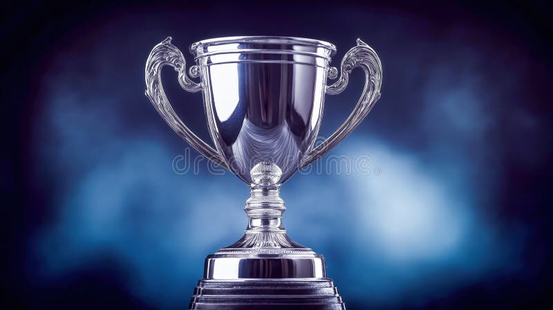 Stellar Silver Trophy for Achievement Stock Illustration - Illustration ...
