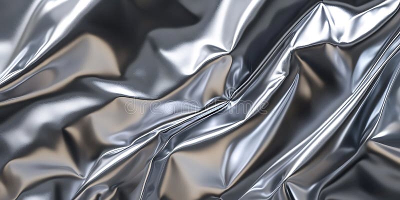 Gleaming Silver Waves a Study in Metallic Texture Light and Reflective ...