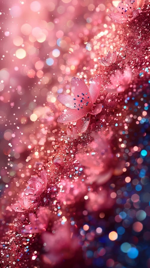The Gleaming Veins of Color Artistic Paths of Sparkling Glitter ...