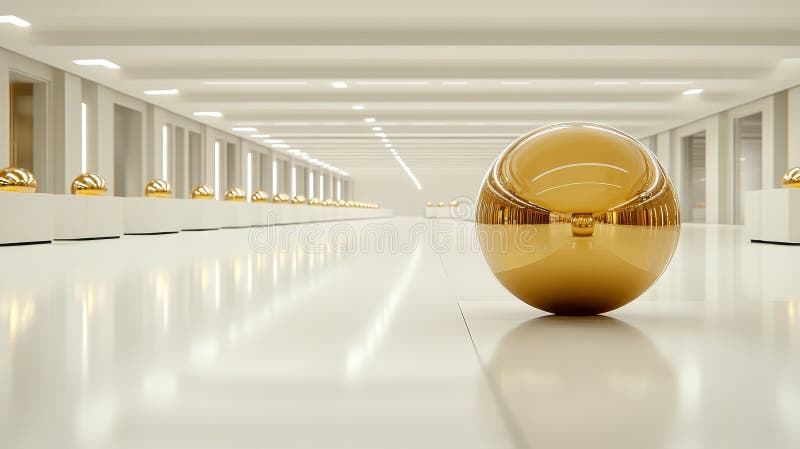 Gleaming White Floor, a Polished, Reflective Surface with Bright, Clean ...