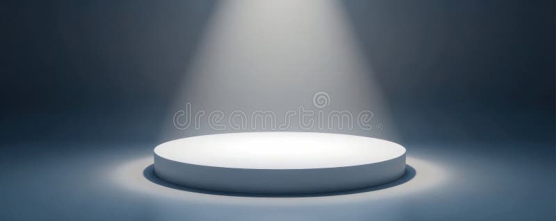 Gleaming White Platform, Sharp Spotlight Cone, Stage, Shine Stock ...