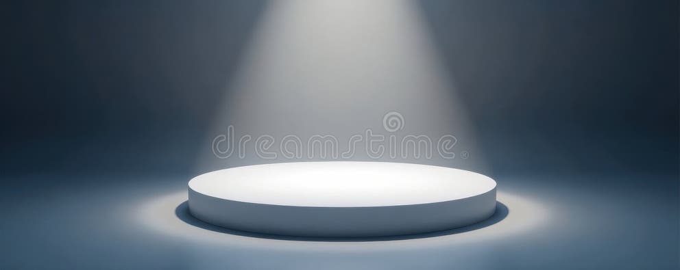 Gleaming White Platform, Sharp Spotlight Cone, Stage, Shine Stock ...