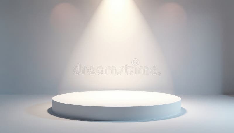 Gleaming White Platform, Sharply Lit by Spotlight , Bright Stage, Stage ...
