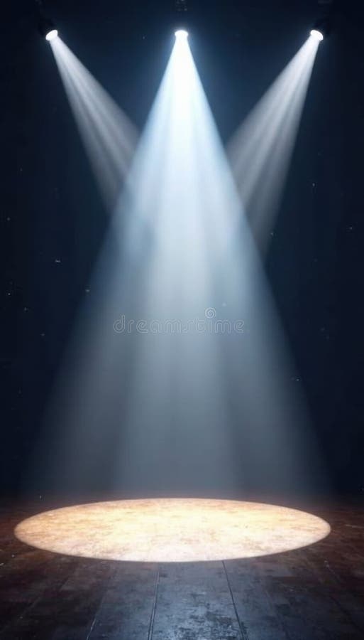 Gleaming White Stage, Intense Spotlight Beams Cross , Intense, Cross ...