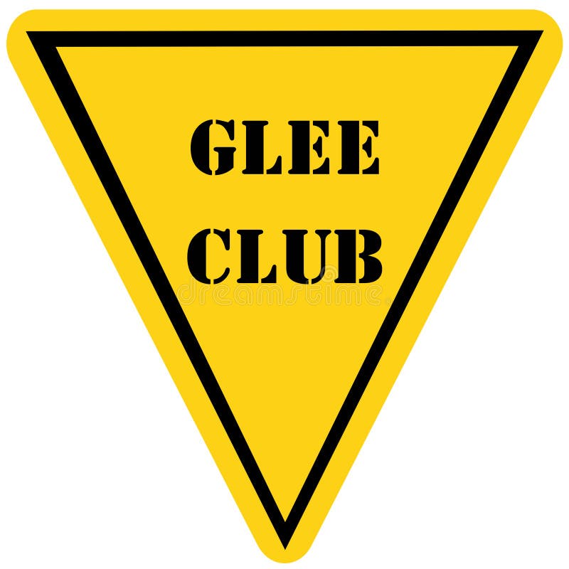 Glee Club Triangle Sign stock illustration. Illustration of club - 38307426