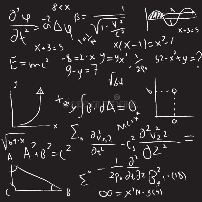 Mathematische Gleichungen Und Formeln Vektor Abbildung - Illustration ...