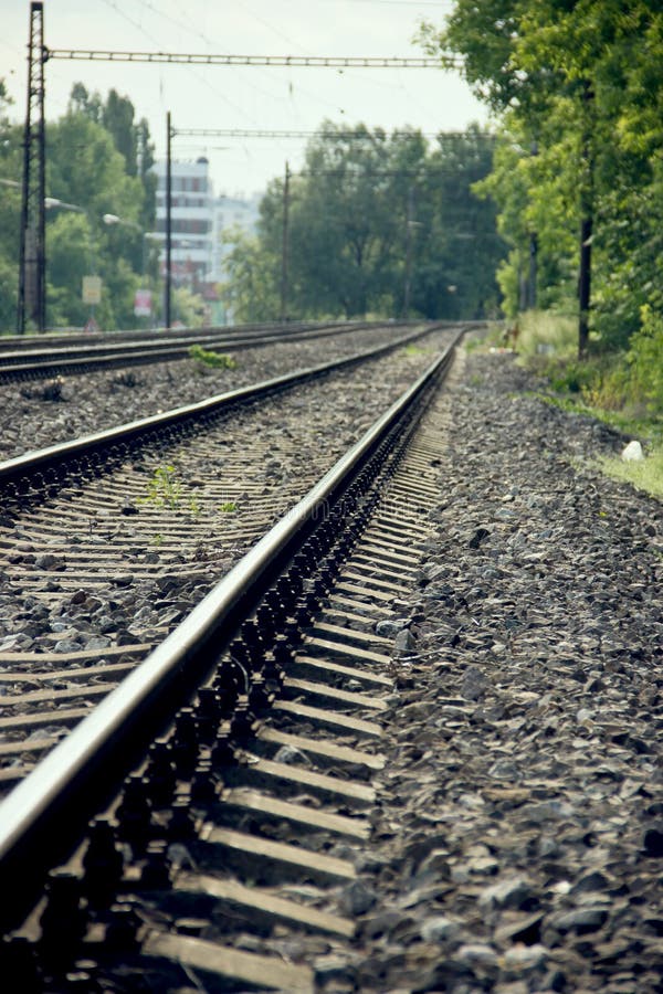 Gleise stockfoto. Bild von schienen, geländer, überfahrt - 54587240