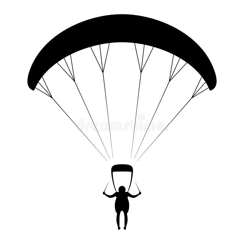 Gleitschirm vektor abbildung. Illustration von adrenalin - 86255909