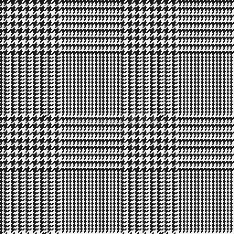 Glen Check Black and White Checkered Seamless Pattern Stock Vector ...