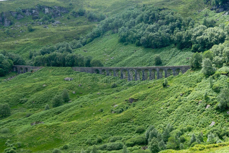 A View of the Glen Ogle, Scotland, Viaduct from the Roadside. Stock ...