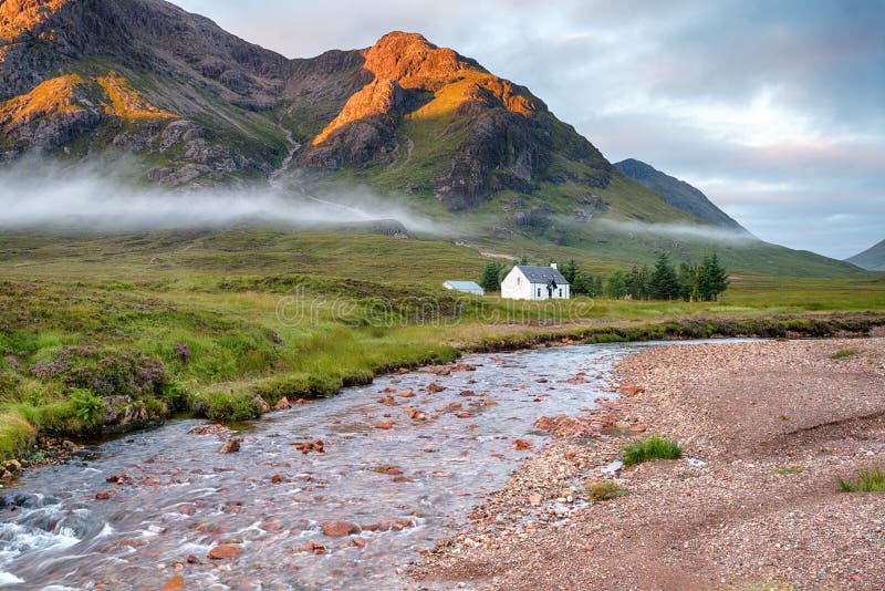 Glencoe Cottage stock image. Image of outdoors, moor - 92872167