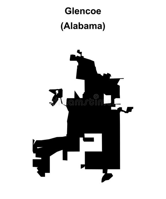 Glencoe outline map stock vector. Illustration of isolated - 385901444