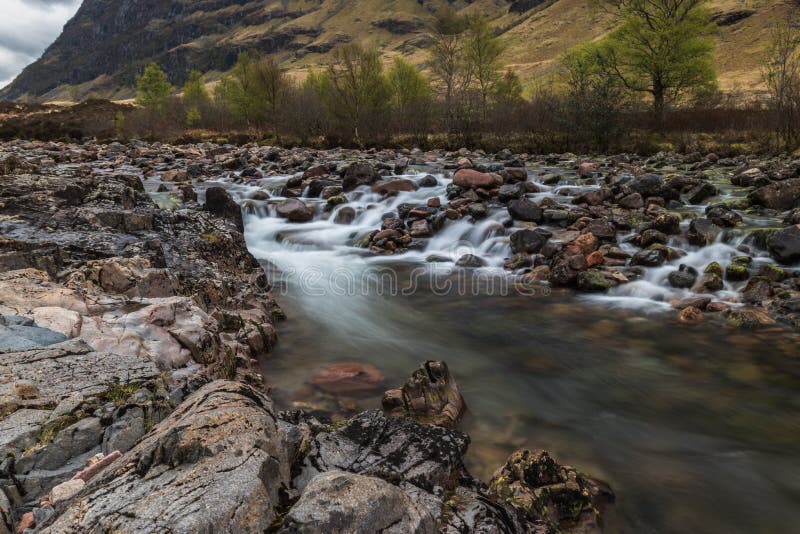 Glencoe waterflow river stock photo. Image of outdoor - 128346702