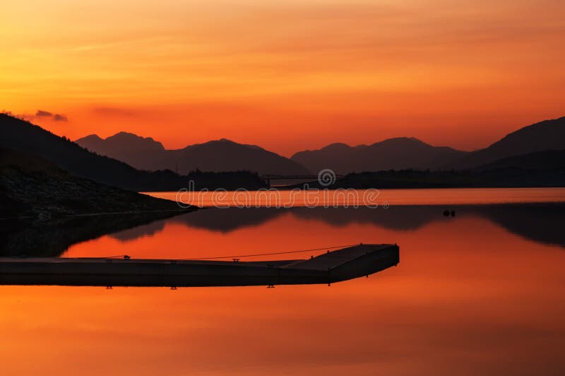 Lomond in the evening stock photo. Image of sunlight, reflection - 359238