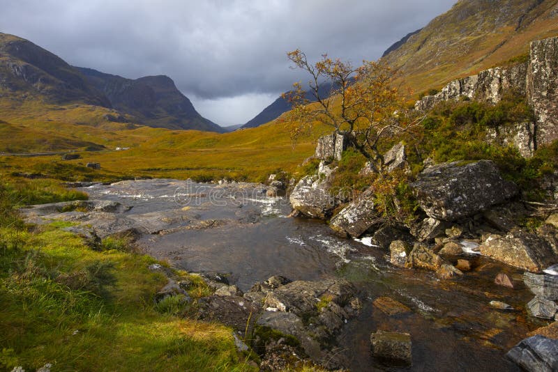 Glencoe Valley in the Scottish Highlands, UK Stock Photo - Image of ...