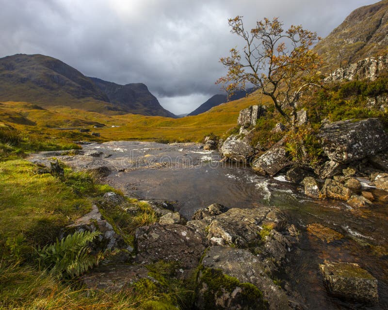 Glencoe Valley in the Scottish Highlands, UK Stock Image - Image of ...