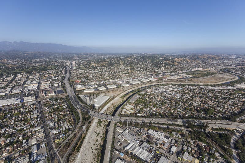 Glendale-Autobahn in Dem Los Angeles-Fluss Stockbild - Bild von stadt ...