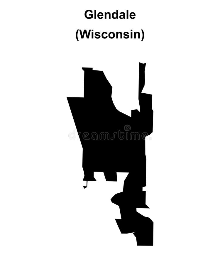 Glendale outline map stock illustration. Illustration of boundary ...