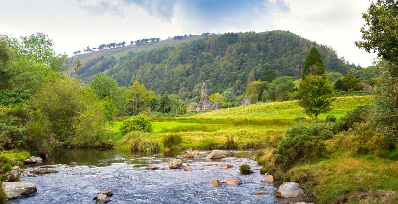 Glendalough Valley Located in the Wicklow Mountains National Park Stock ...
