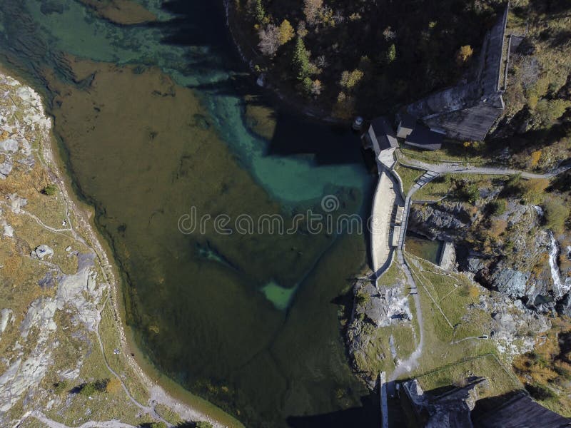 Gleno Dam in the Italian Alps Stock Photo - Image of orobie, alps ...