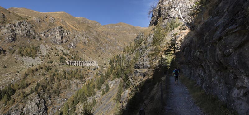 Gleno Dam in the Italian Alps Stock Photo - Image of mountains ...