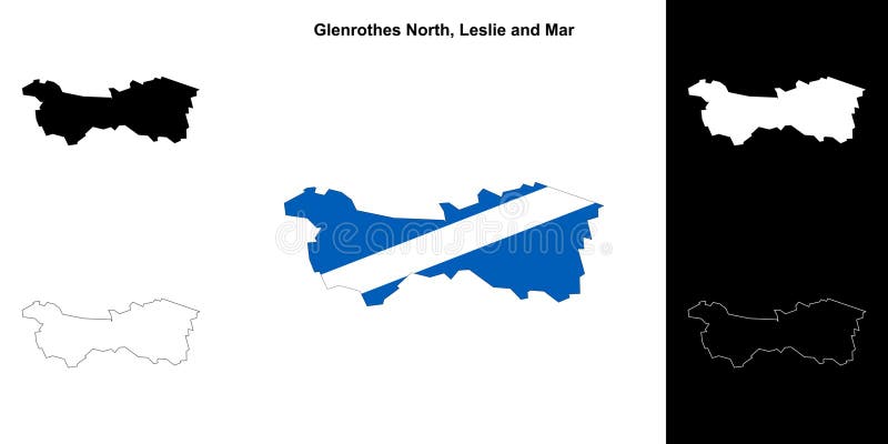 Glenrothes North, Leslie and Mar Outline Map Stock Vector ...