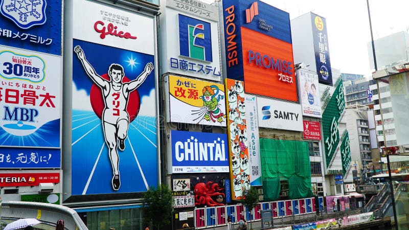 Glico Running Man, Dotonbori. Osaka, Japan. Editorial Stock Photo ...