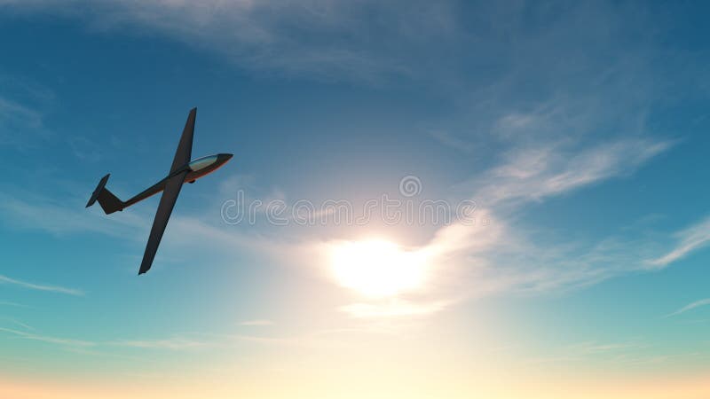 Glider stock illustration. Illustration of blue, scenery - 21342257