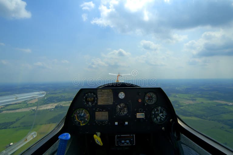 Glider Cockpit stock image. Image of steering, gliders - 101513