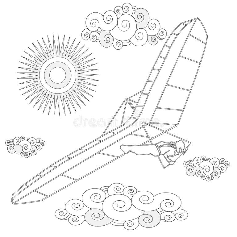 Glider Drawing Stock Illustrations – 1,283 Glider Drawing Stock ...