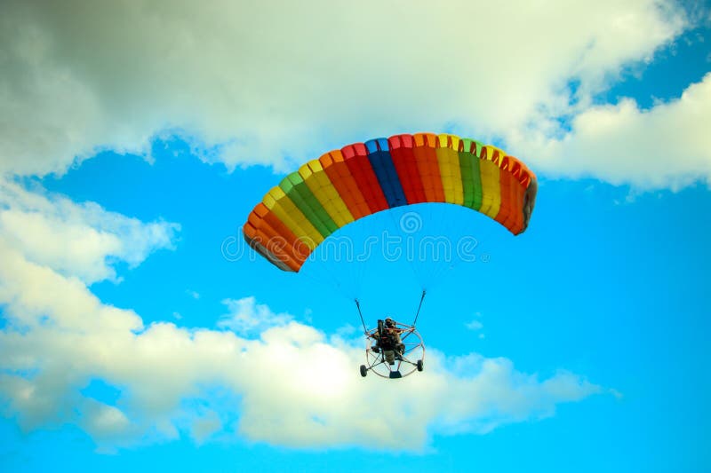 A Glider Flying Under the Blue Sky Stock Image - Image of sports, wind ...