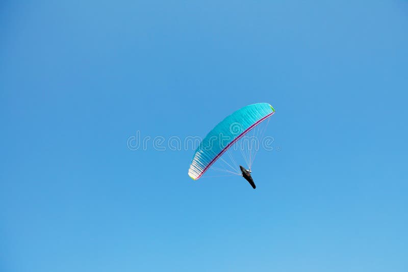 Glider Pilot Flying on Glider. Skydiving Flying Stock Photo - Image of ...
