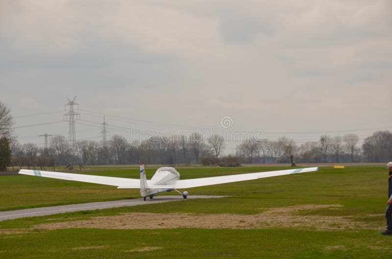 Glider Plane Bergkirchen Oberbayern, Glider Flying Stock Photo - Image ...