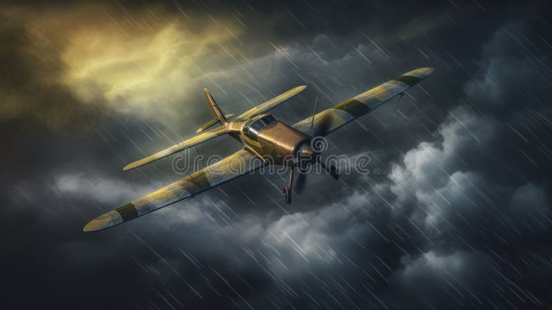 Glider in a Storm. Generative AI Stock Illustration - Illustration of ...