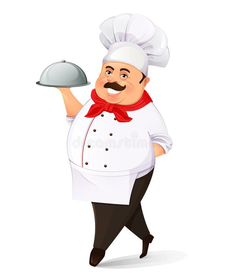 Kok, Chef-kok in Restaurant Vector Illustratie - Illustration of hoed ...