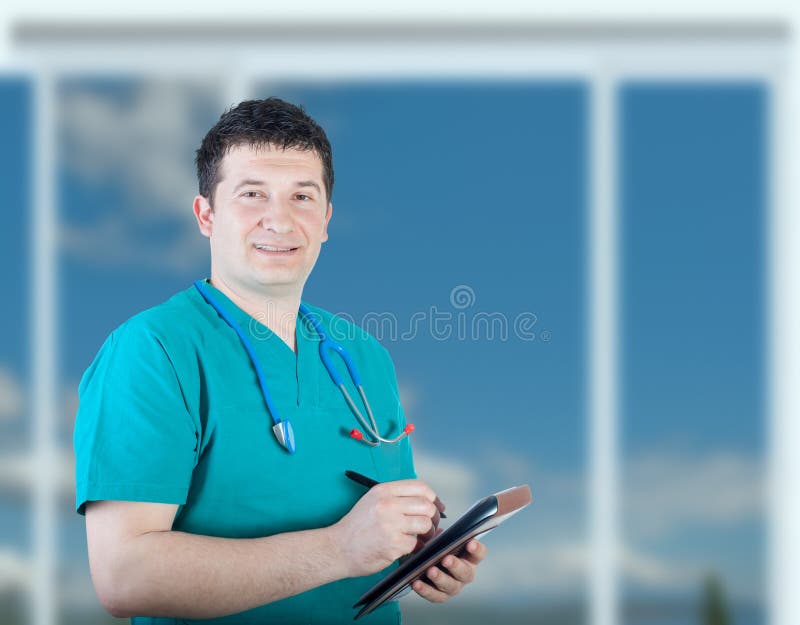 Verpleger stock afbeelding. Image of medisch, stethoscoop - 2837813